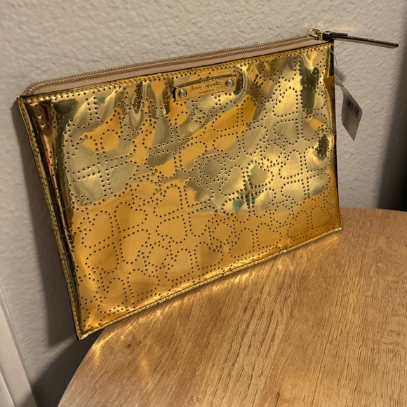 kate spade | Bags | Nwt Kate Spade Metro Spade Gold Large Pouch | Poshmark
